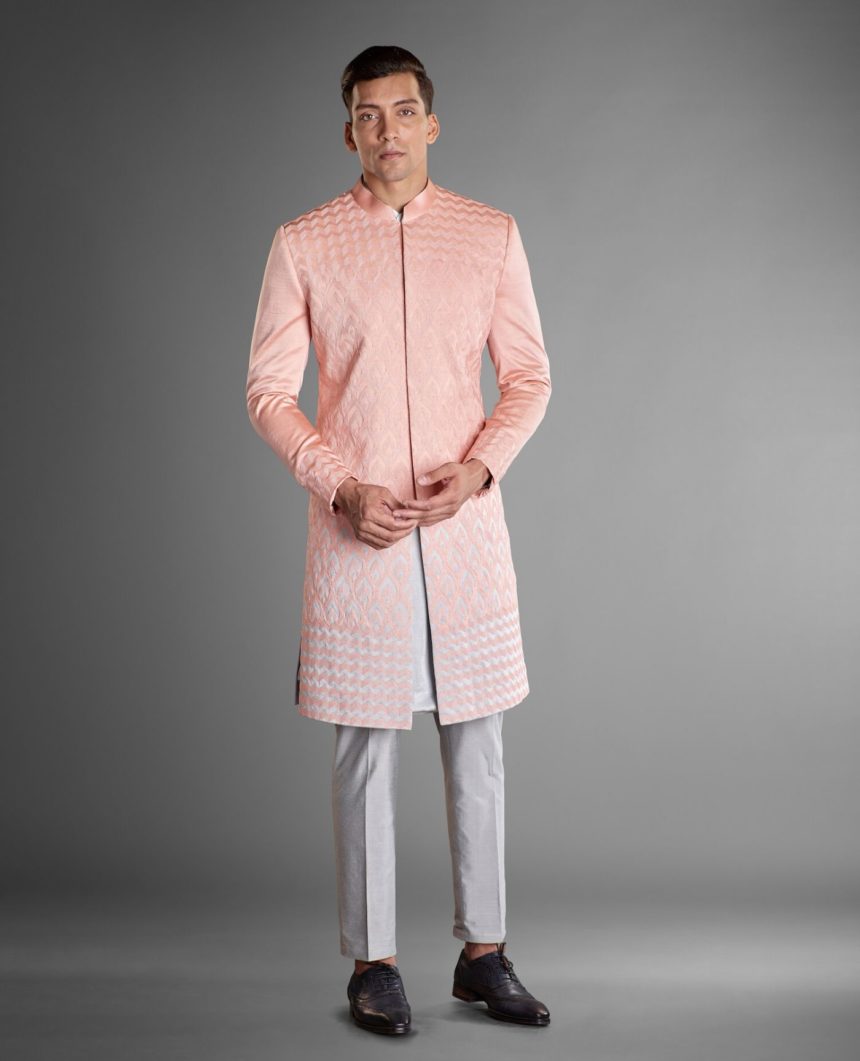 PEACH OMBRE SHERWANI – More Mischief